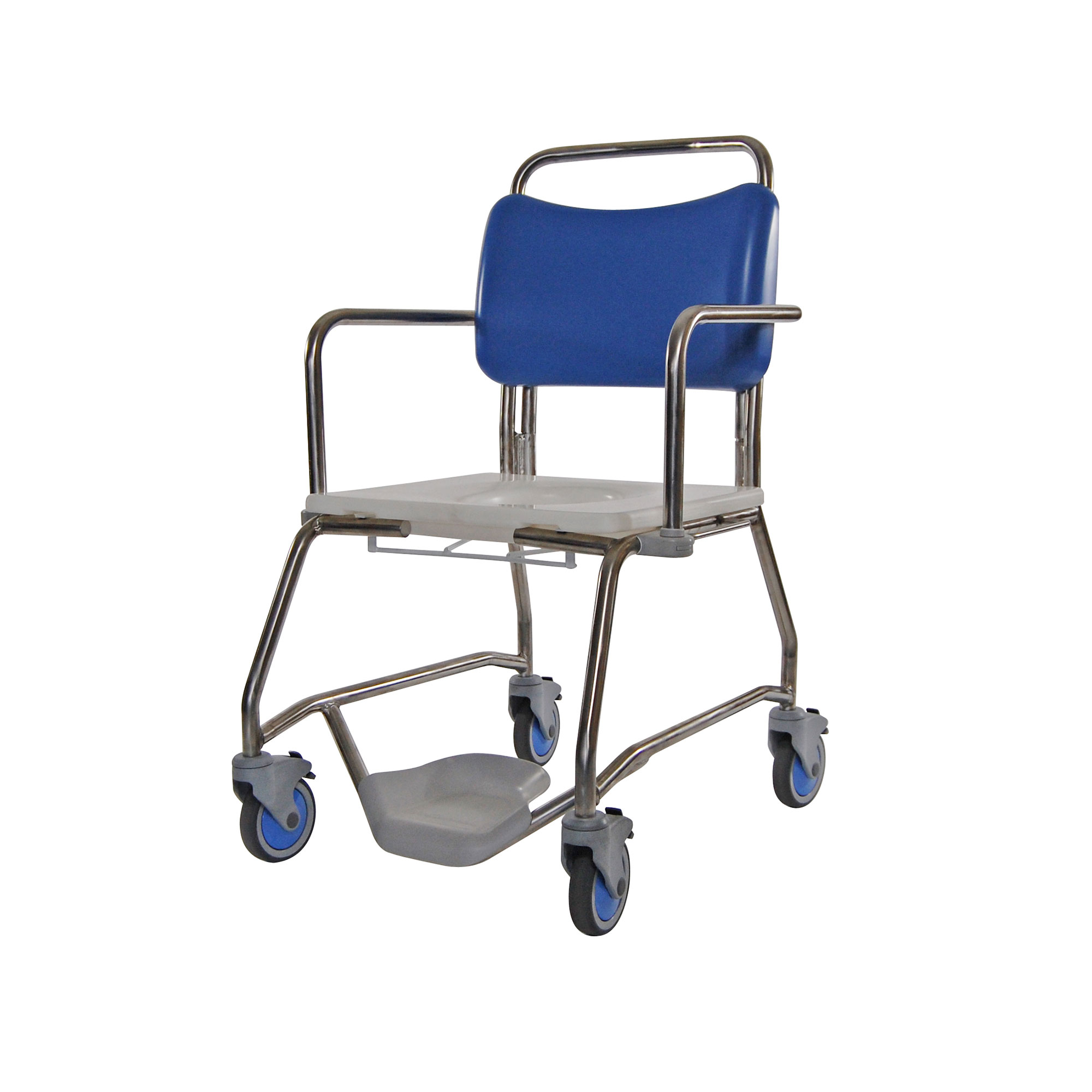 Romachair 4740/SS Stainless Steel Heavy Duty Commode with Detachable ...